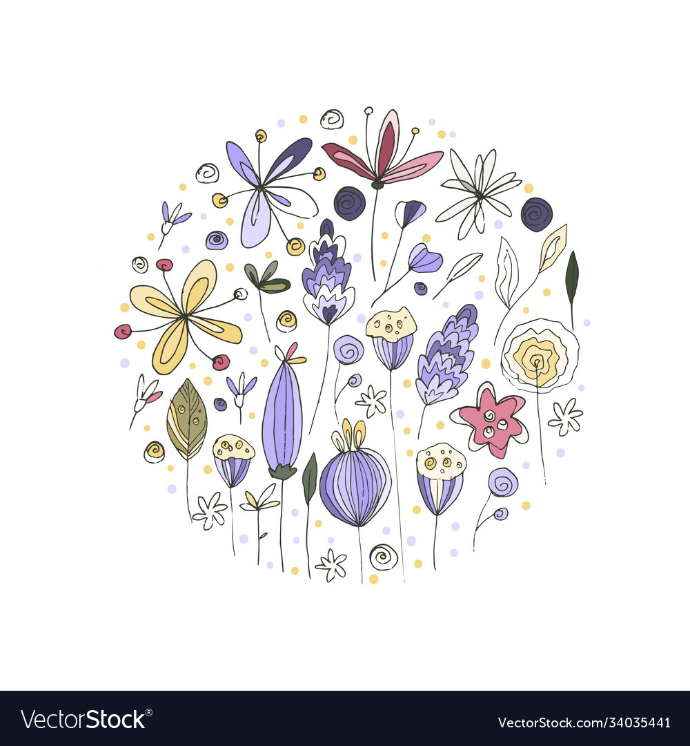 Botanical composition Royalty Free Vector Image