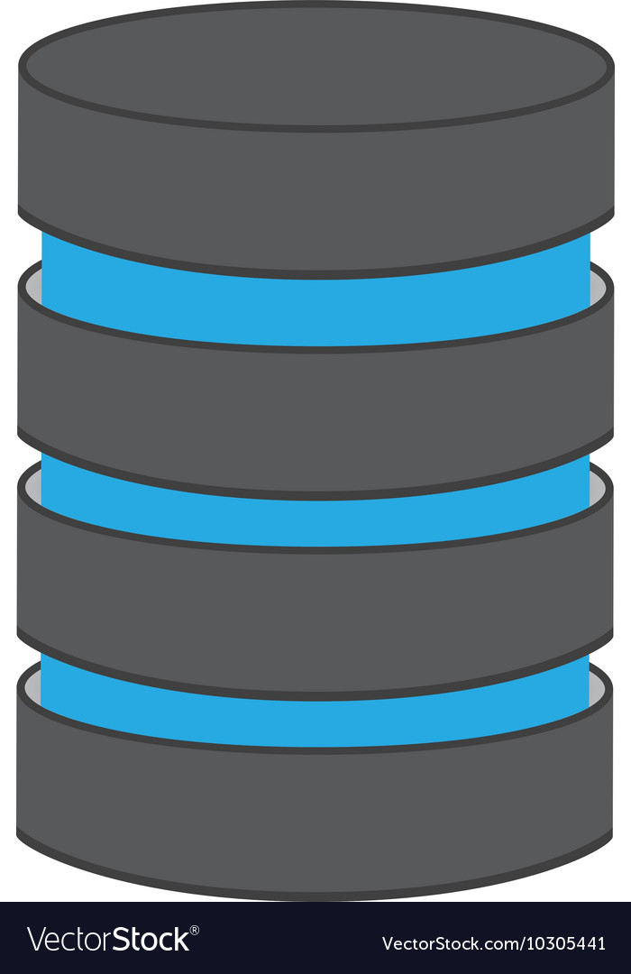 Data storage isolated icon Royalty Free Vector Image