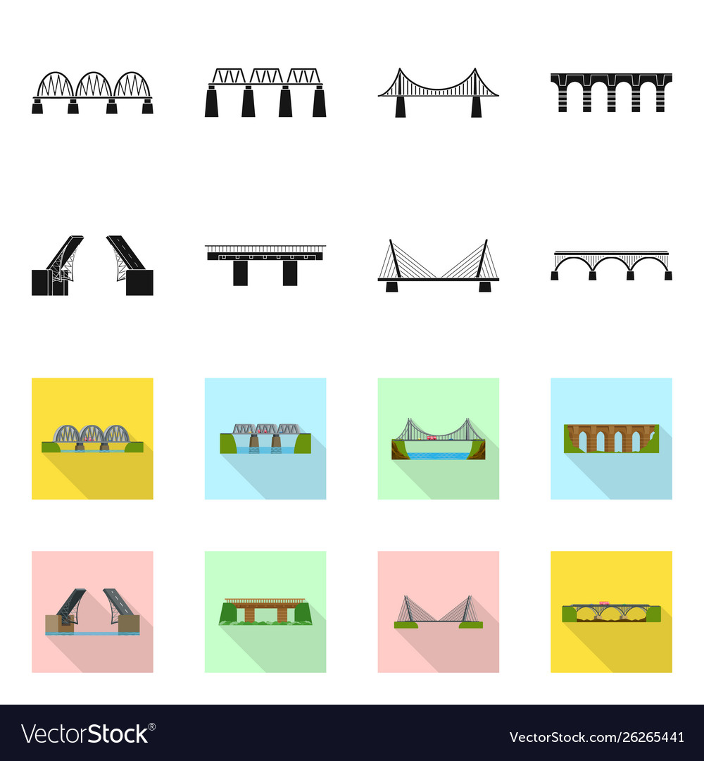 Isolated Object Connection And Design Logo Set Vector Image