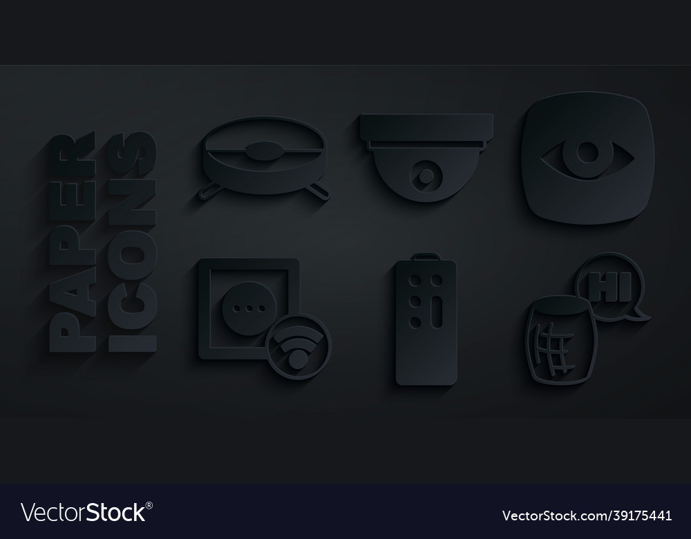 Set remote control security camera smart Vector Image