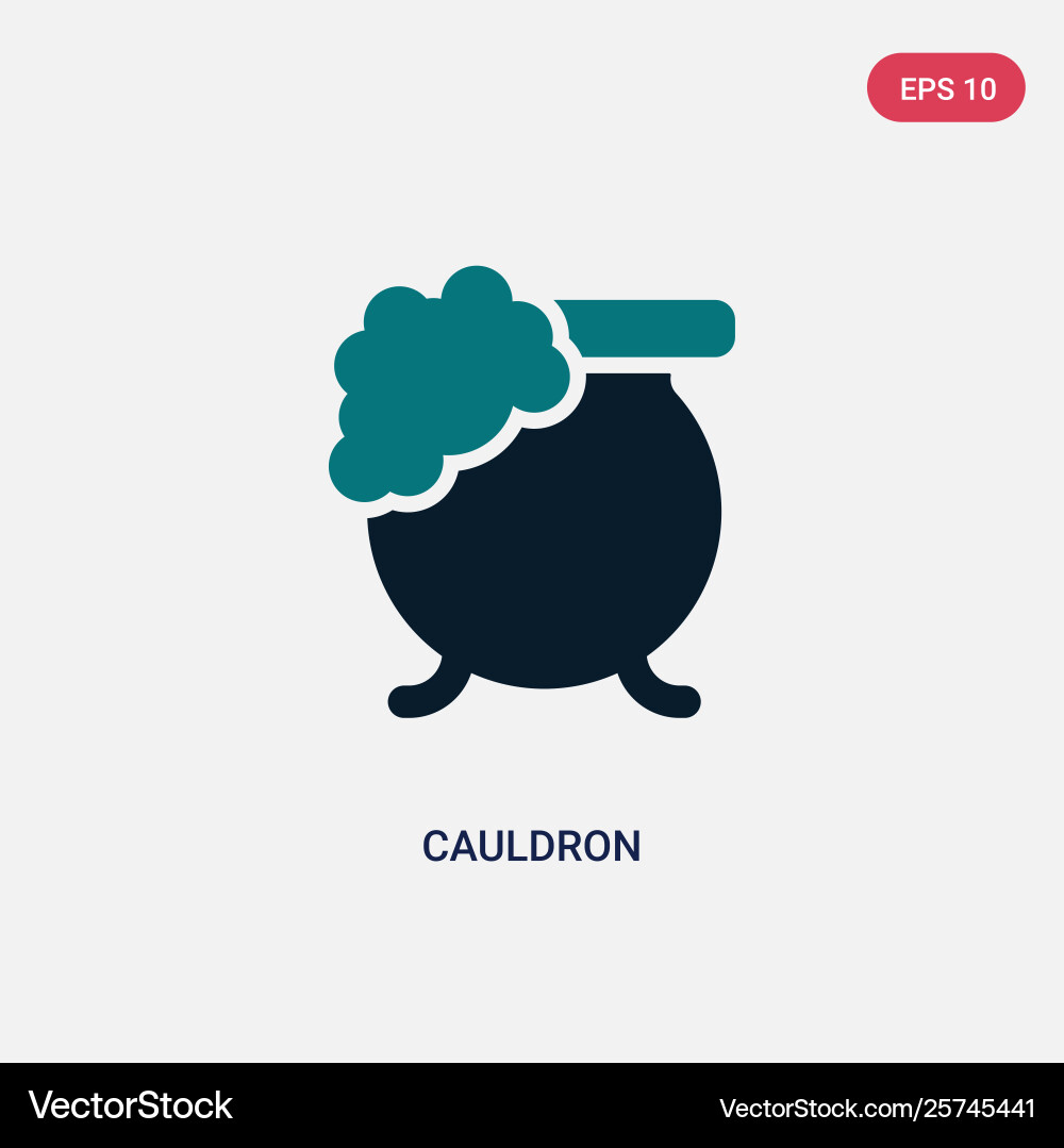 Two color cauldron icon from magic concept Vector Image