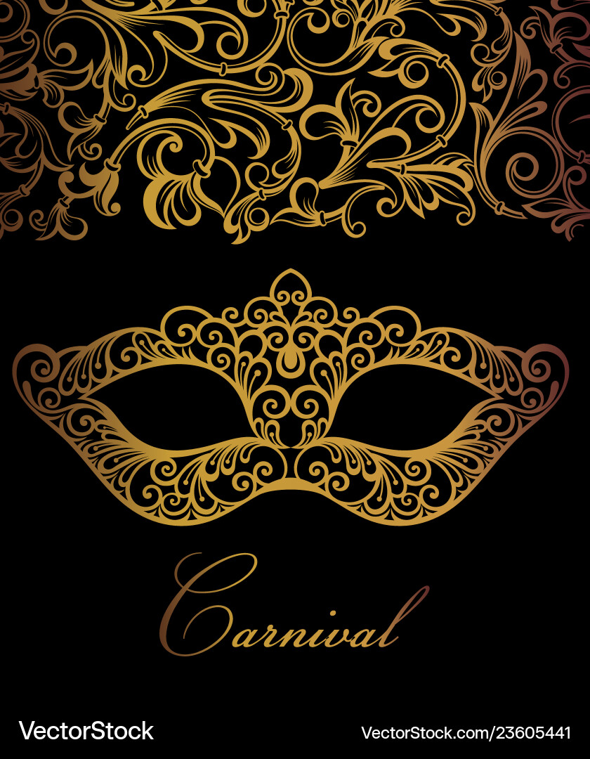 Venetian ornamental mask Royalty Free Vector Image