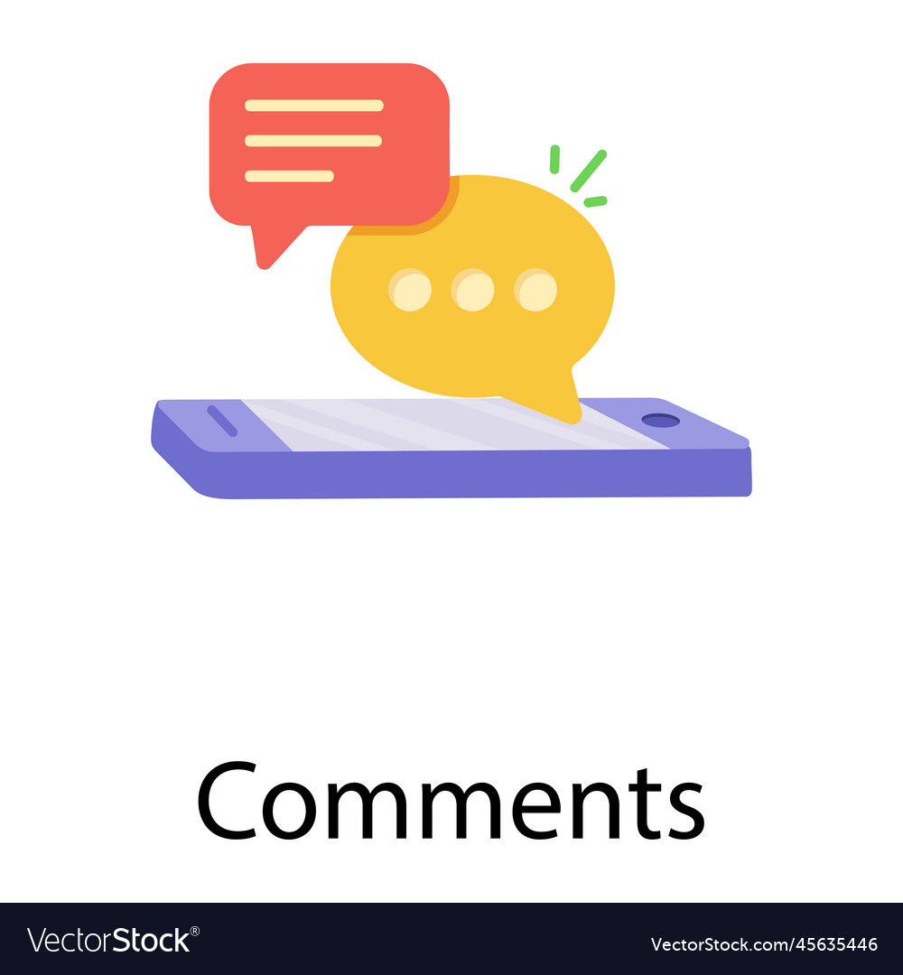 Comments Royalty Free Vector Image - VectorStock