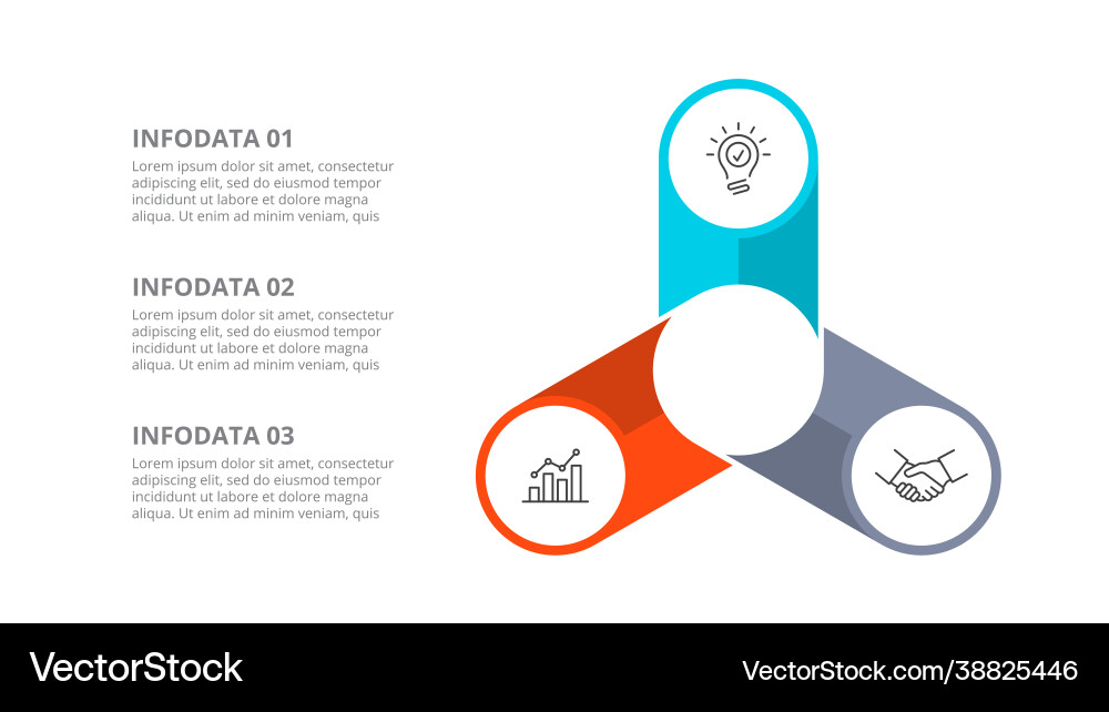 Cyclic diagram infographic with circles modern Vector Image