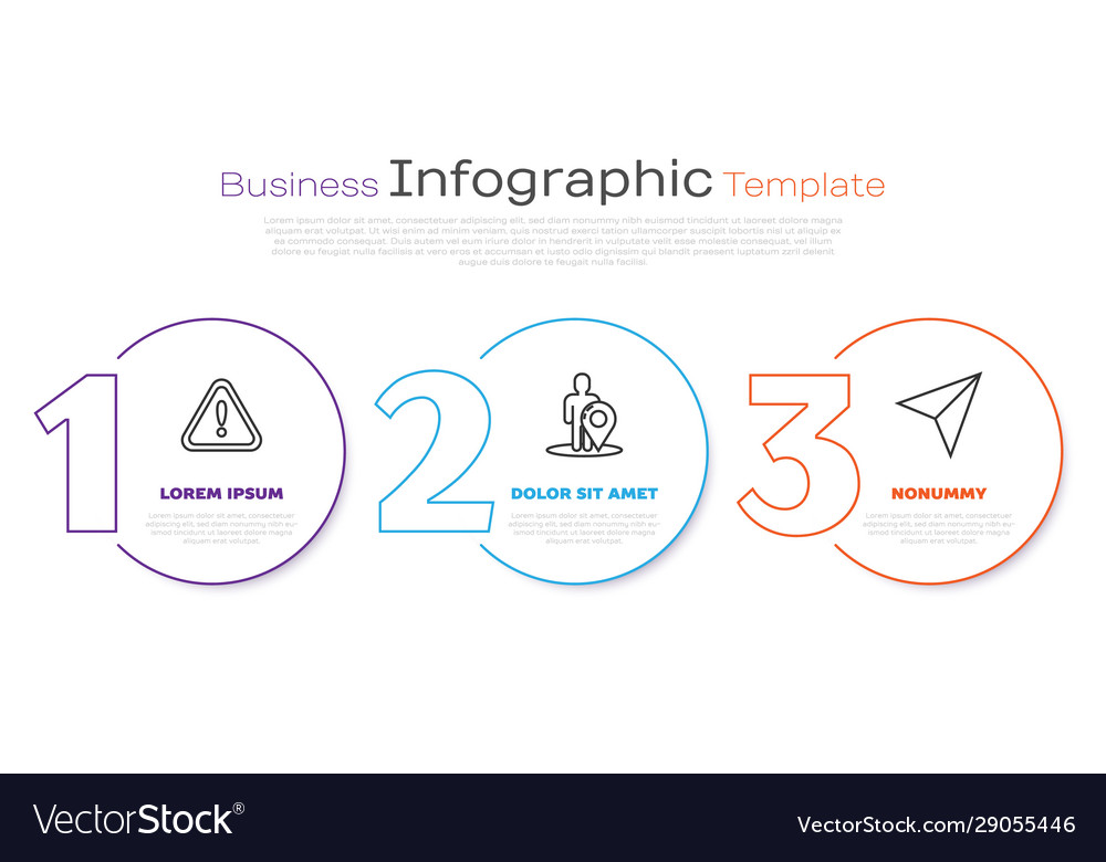 Set line exclamation mark in triangle map marker Vector Image