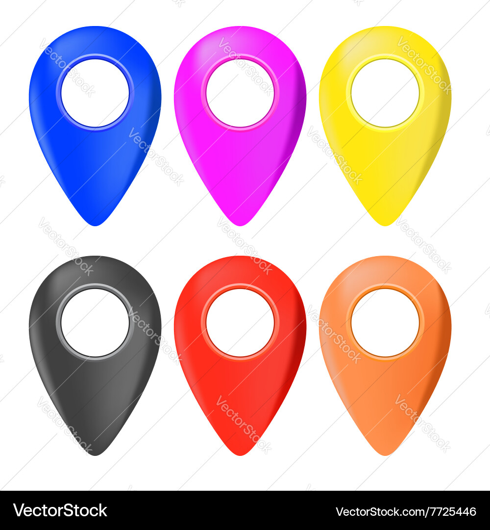 Set of Map Marker Icons Royalty Free Vector Image