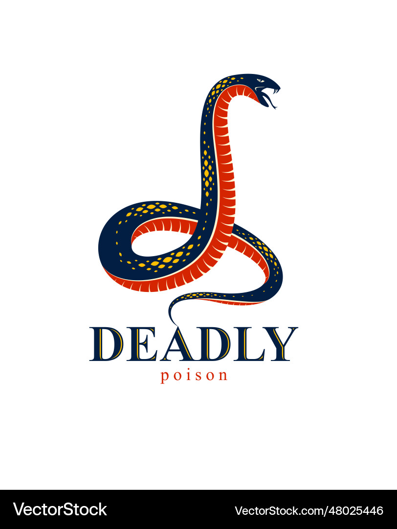 Snake logo emblem or tattoo deadly poison Vector Image