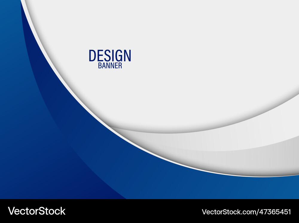 Business banner background with curve shape Vector Image