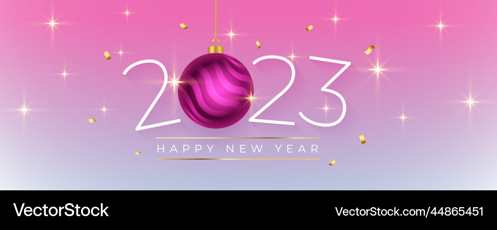 Nice happy new year 2023 event banner Royalty Free Vector