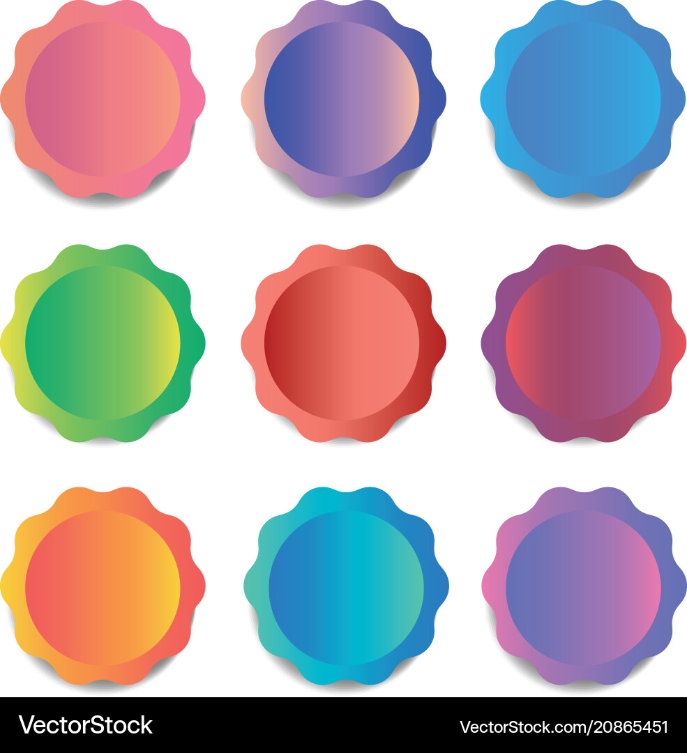 Round stickers banners campaign collection Vector Image