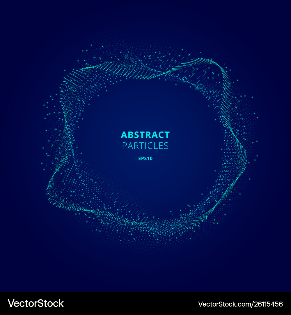 Abstract illuminated blue circle shape of Vector Image