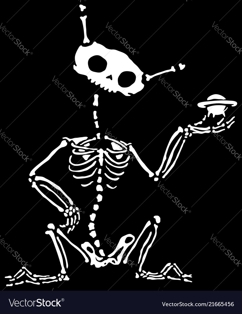 Alien skeleton Royalty Free Vector Image - VectorStock