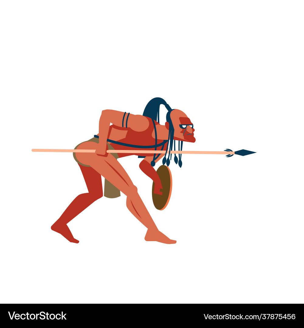 Hunter native people african tribes australian Vector Image