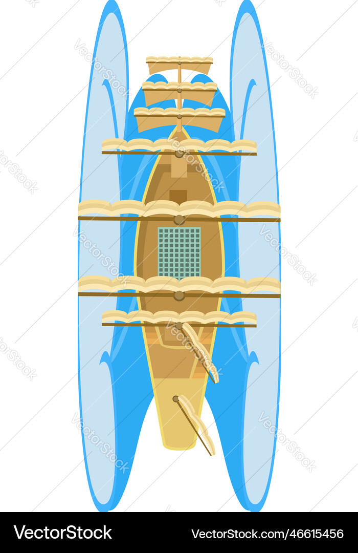 Sailing ship icon isometric old sea ship Vector Image