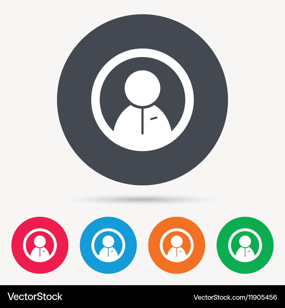 User icon human person sign Royalty Free Vector Image