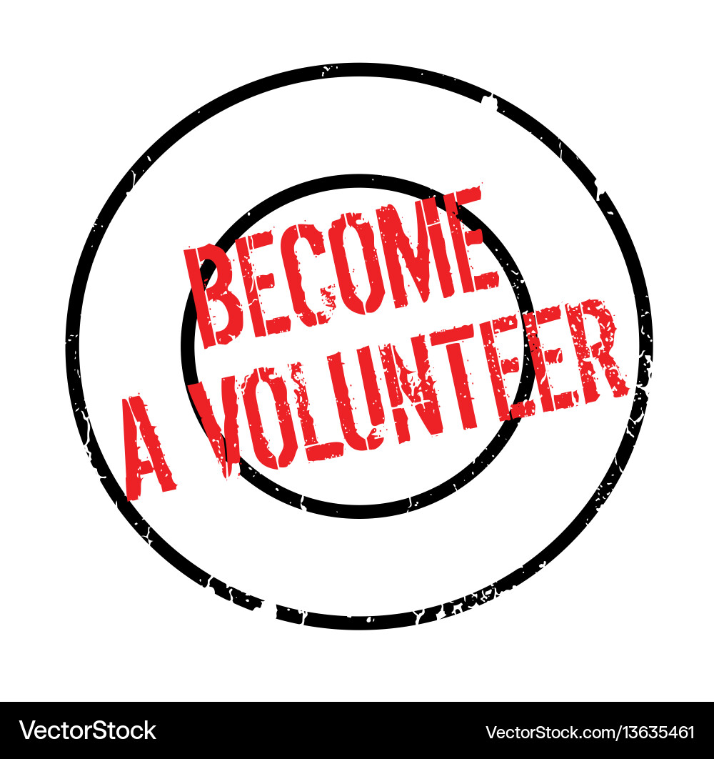 Become a volunteer rubber stamp Royalty Free Vector Image