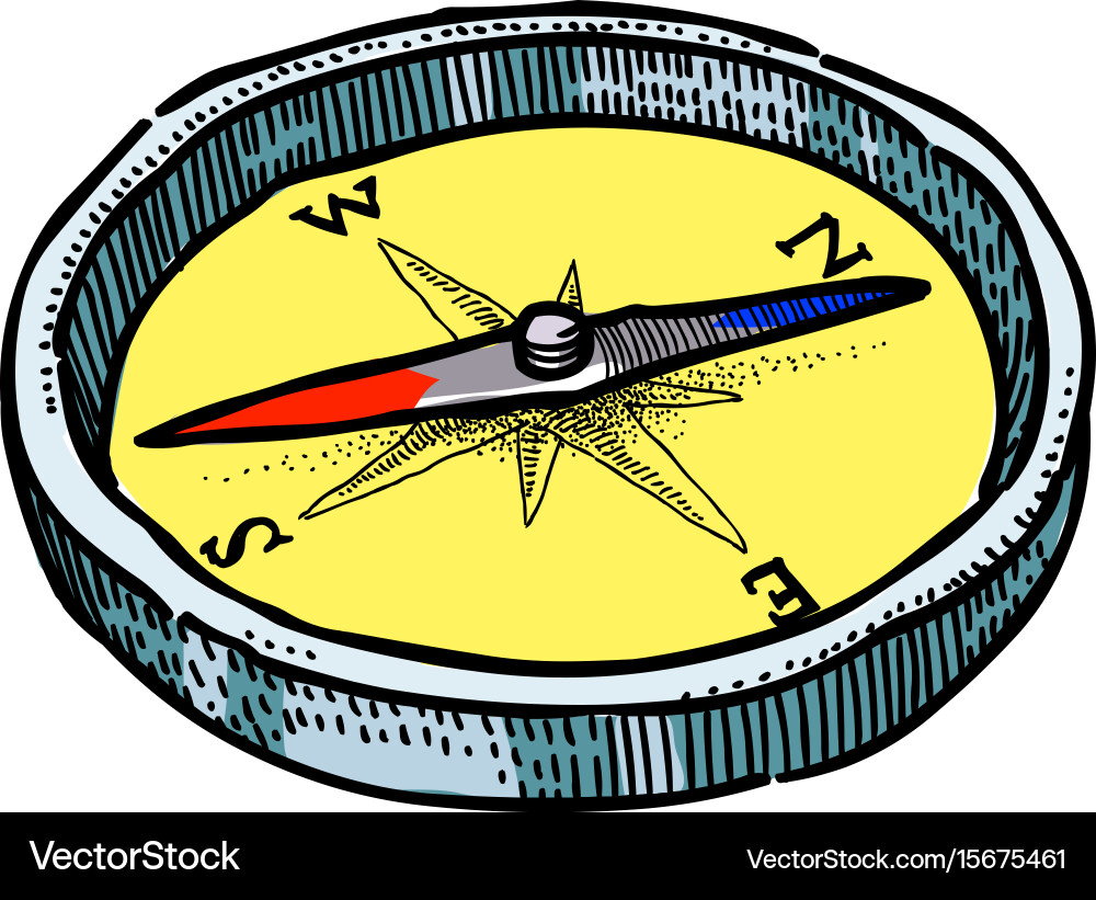 Cartoon image of compass icon architecture symbol Vector Image