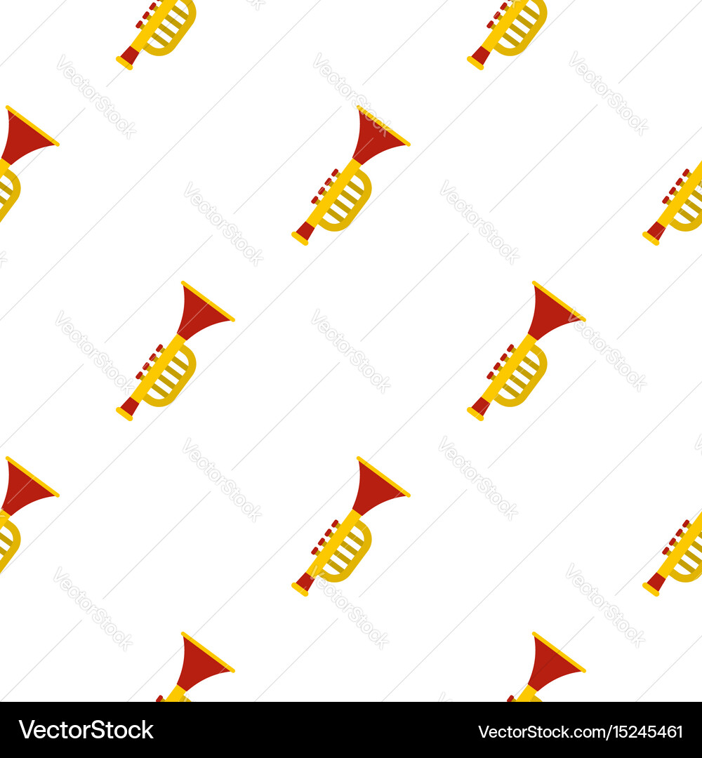 Colorful trumpet toy pattern seamless Royalty Free Vector