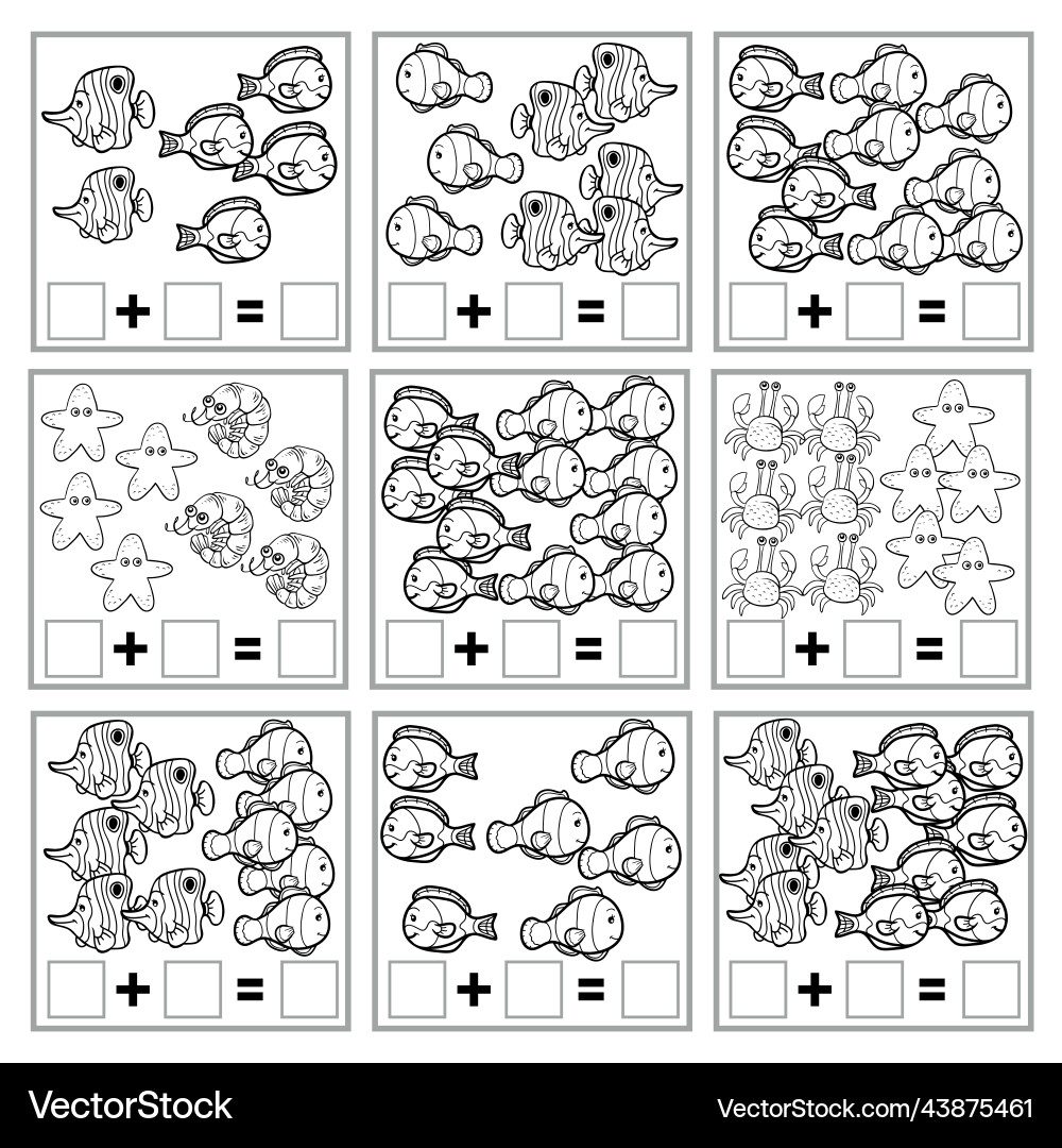 Counting game for preschool children educational Vector Image