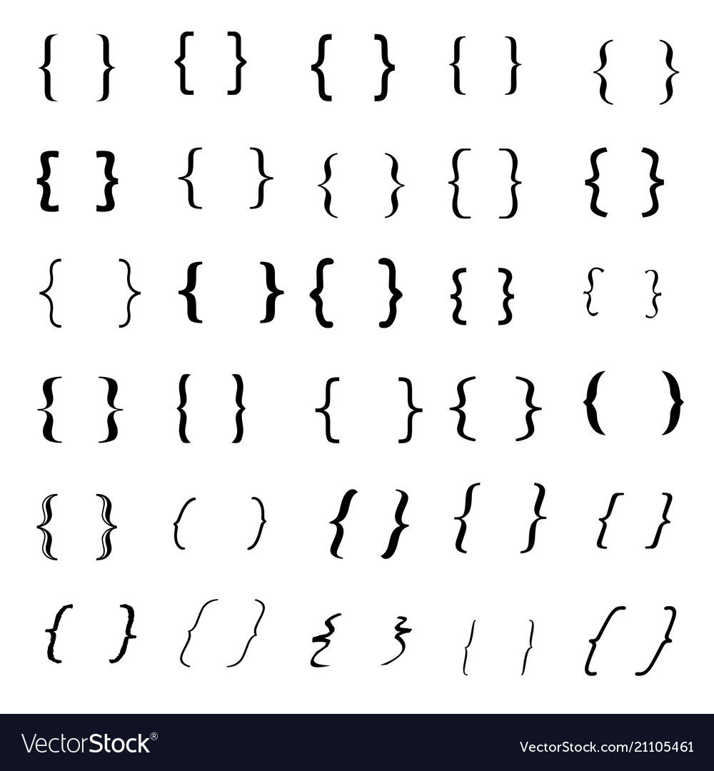 Curly Brackets Icon Royalty Free Vector Image Vectorstock