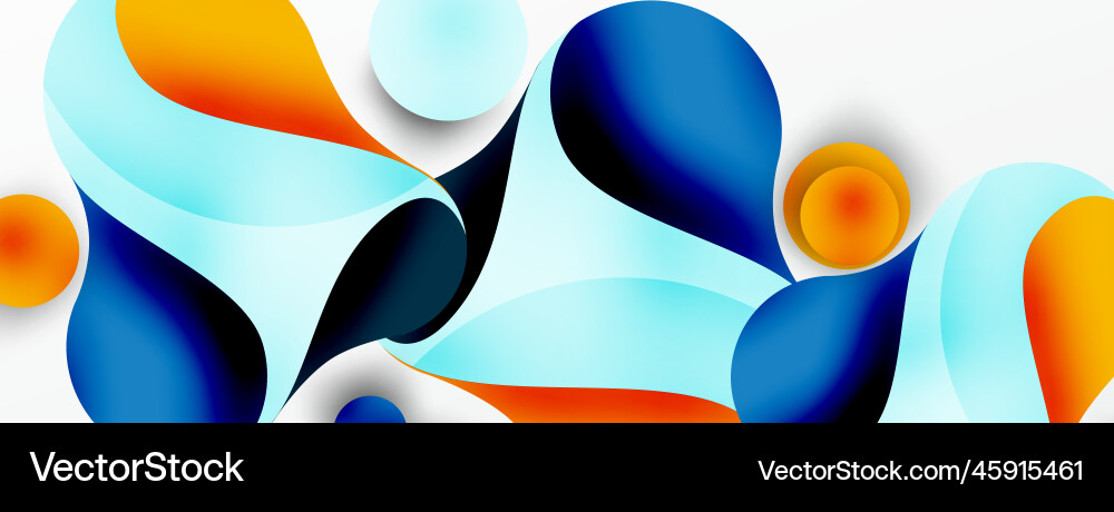 Flowing geometric shapes minimalist abstract Vector Image