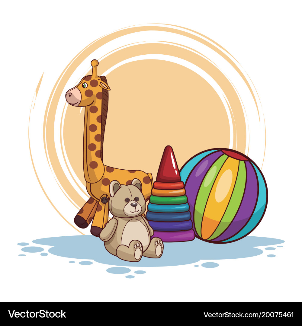 Kids toys cartoon Royalty Free Vector Image - VectorStock