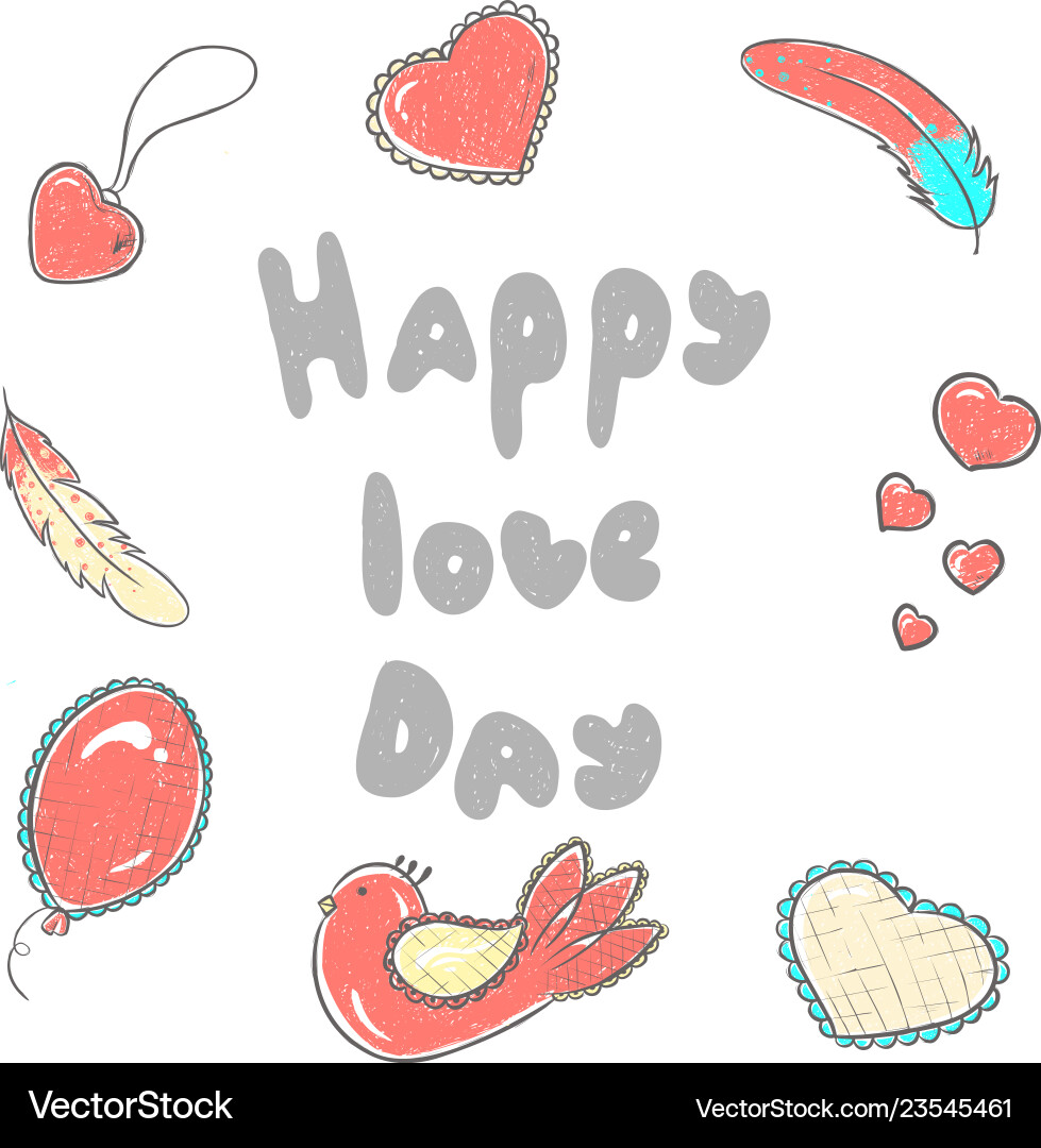 Lettering love stylized large letters on a white Vector Image