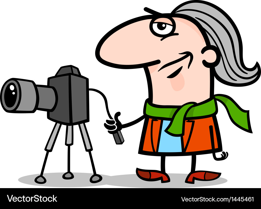 Photographer artist cartoon Royalty Free Vector Image