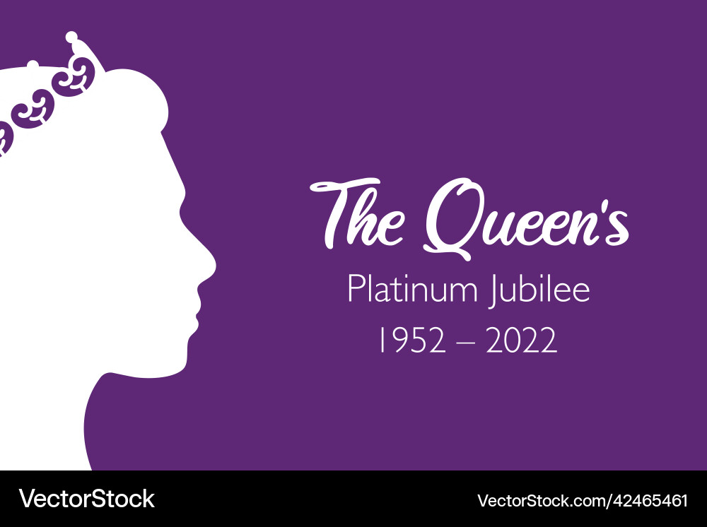 Queen platinum jubilee celebration banner Vector Image