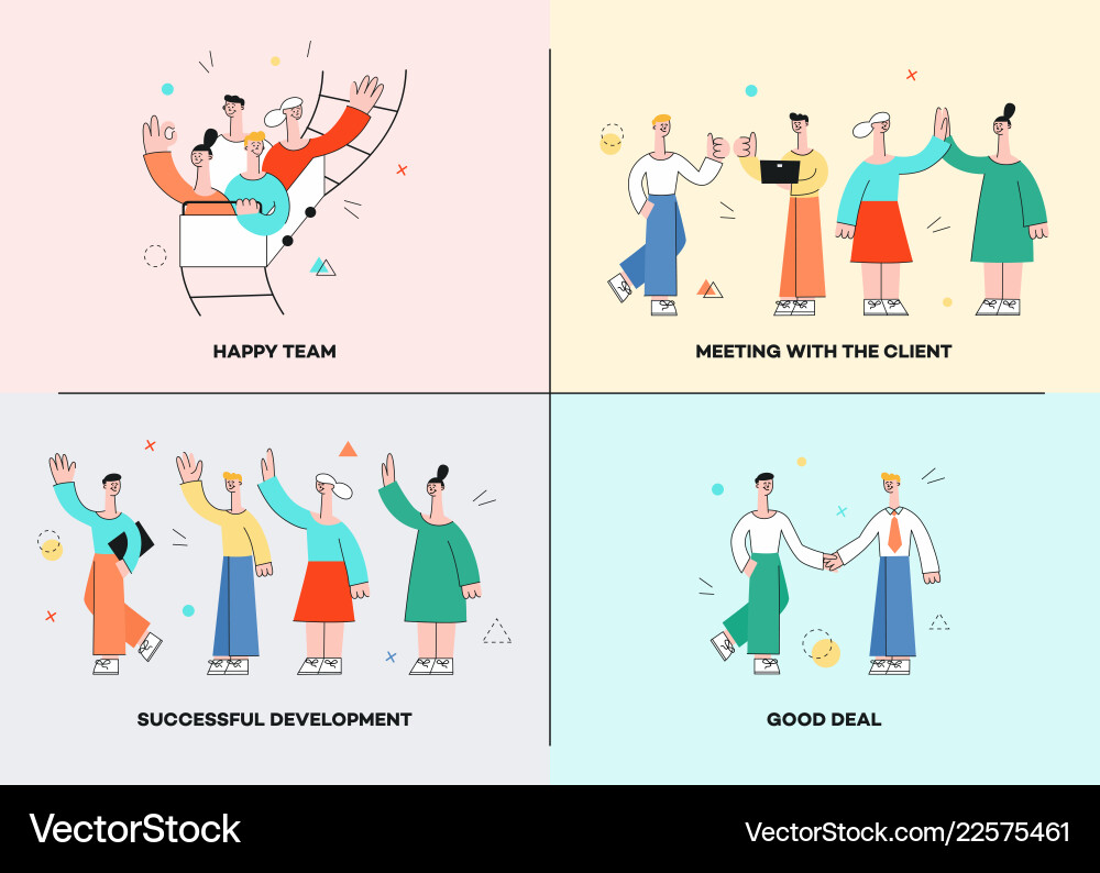 Set of business theme banners Royalty Free Vector Image