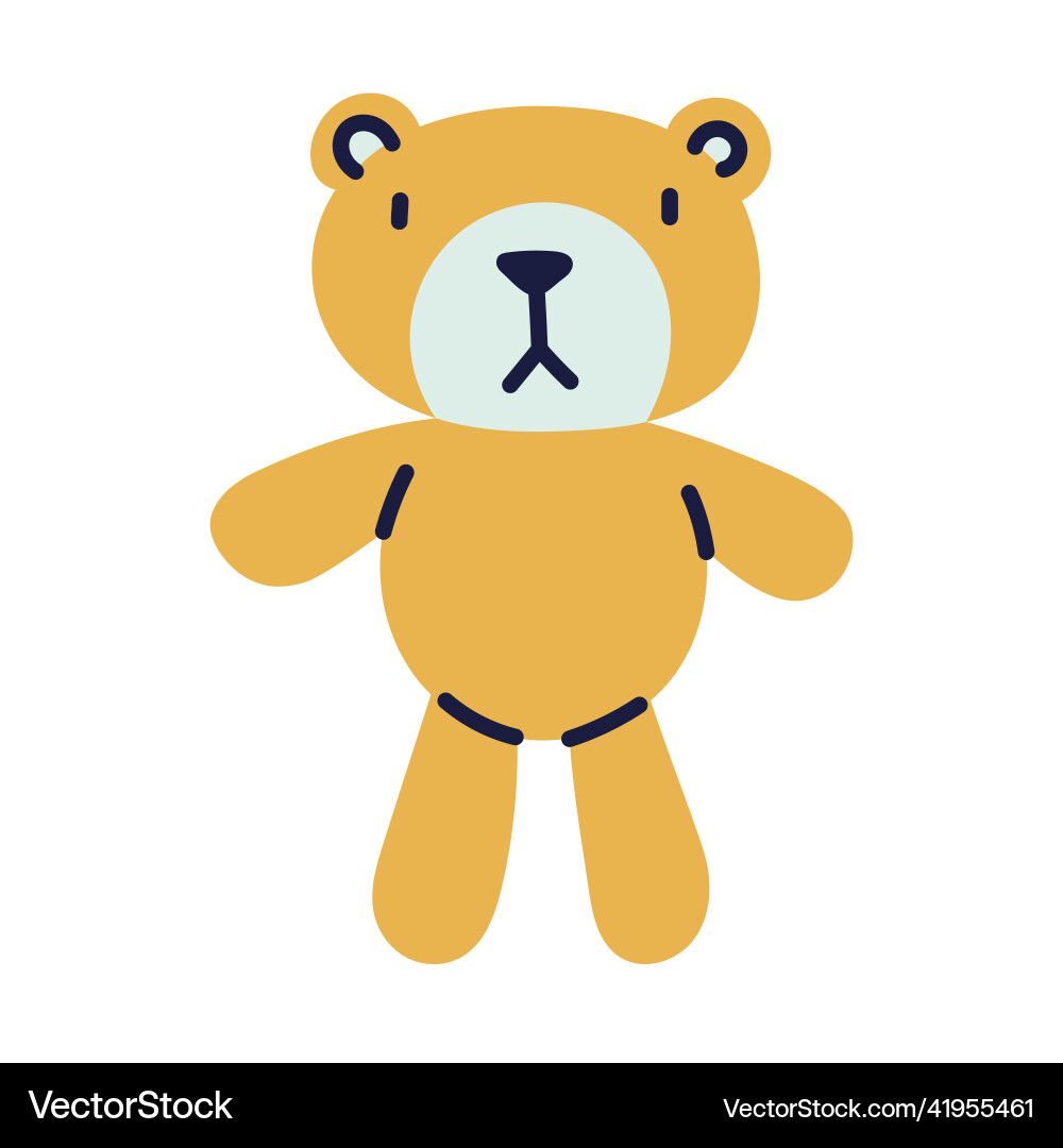 Teddy hand drawn doodle kid stuff icon Royalty Free Vector