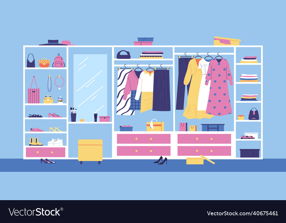 Wardrobe flat Royalty Free Vector Image - VectorStock