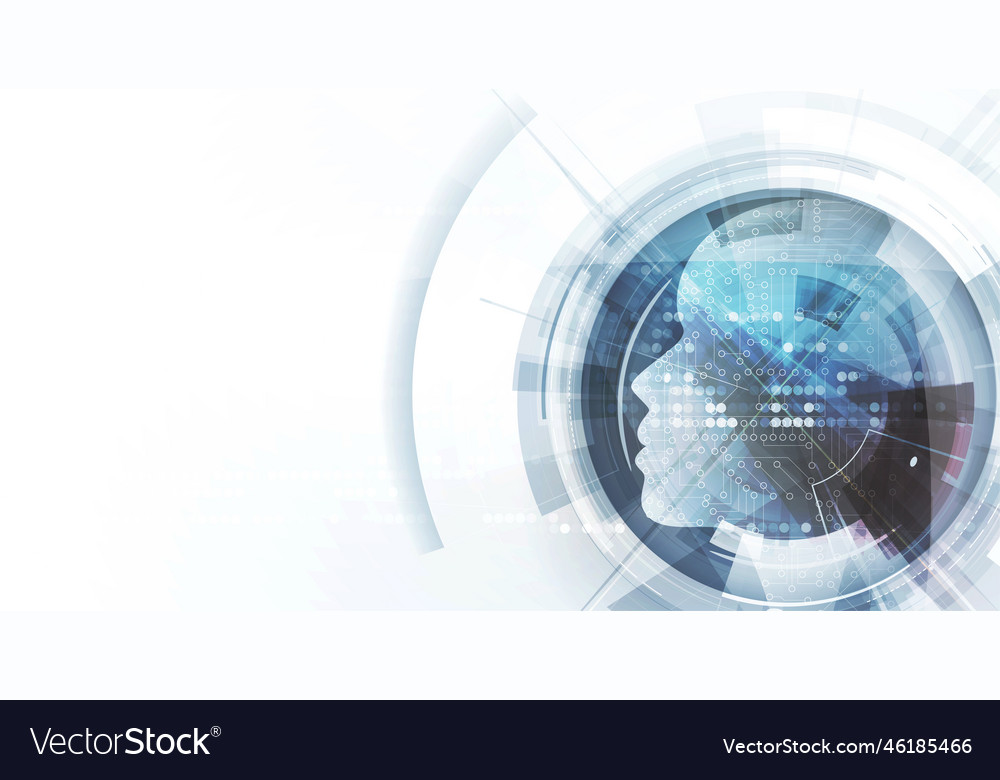 Artificial intelligence technology web background Vector Image