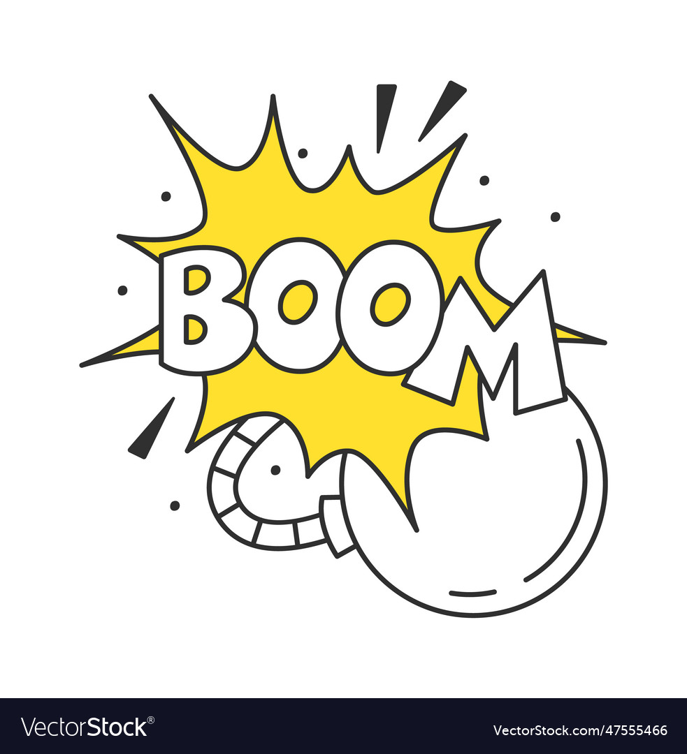 Comic cartoon explosion Royalty Free Vector Image