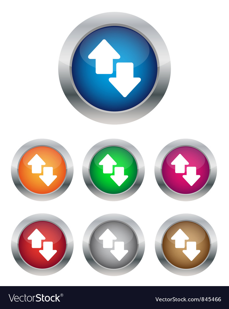 Data transfer buttons Royalty Free Vector Image