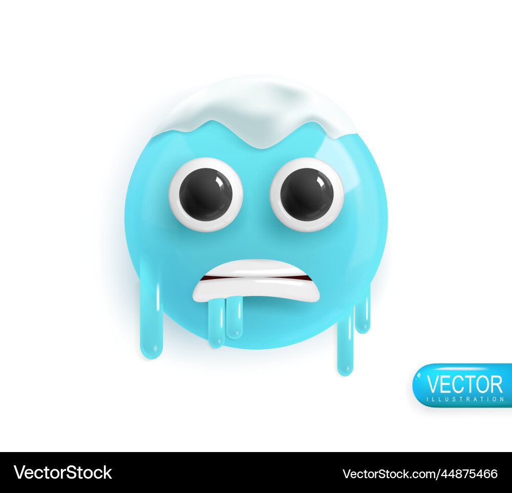 Emotion realistic 3d render icon smile emoji Vector Image