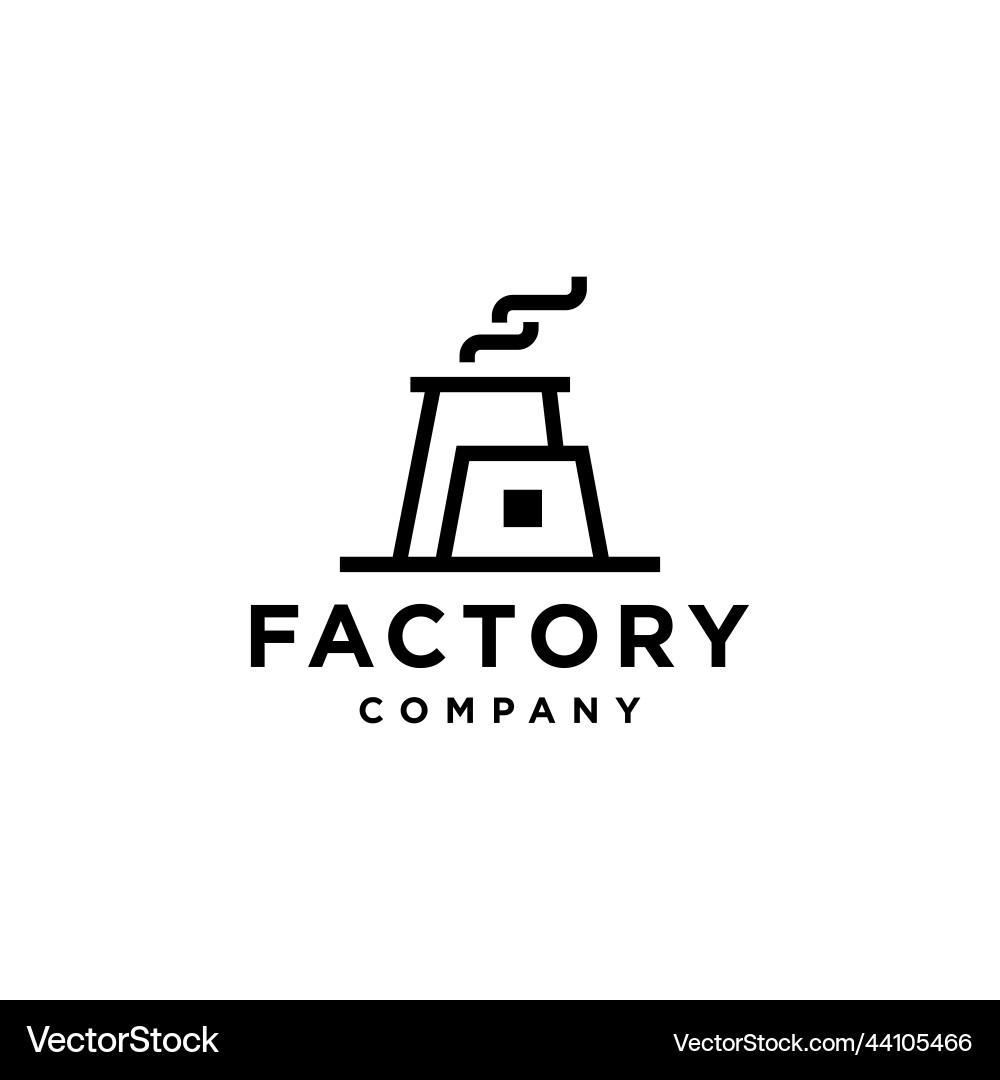 Factory industry logo design manufacturing Vector Image