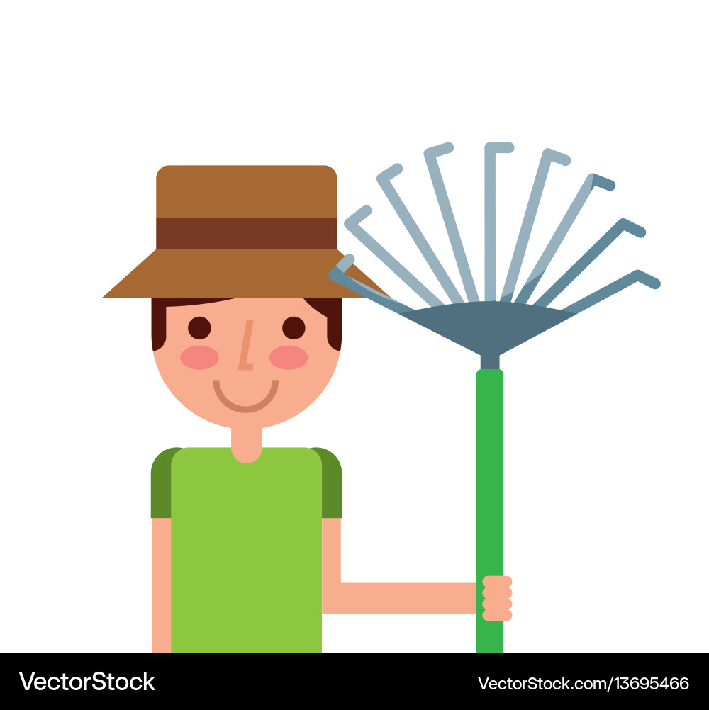 Gardener cartoon icon Royalty Free Vector Image