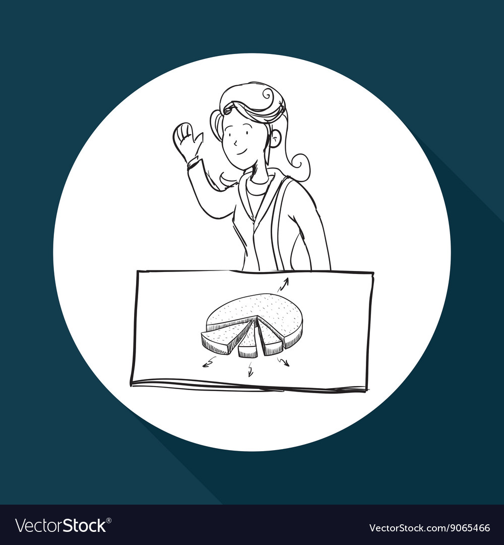 Infographic design sketch icon isolated and flat Vector Image