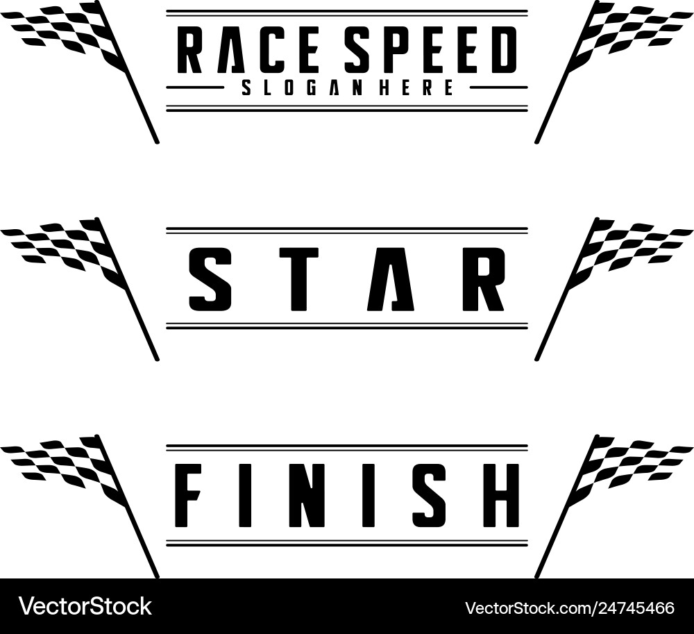 Race flag design concepts icon speed flag simple Vector Image