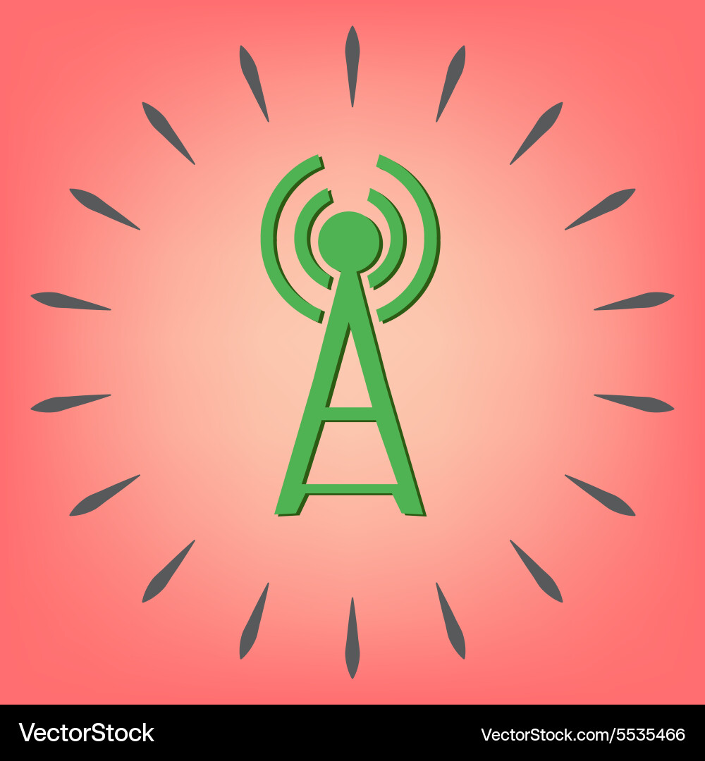 Tower wi-fi Royalty Free Vector Image - VectorStock