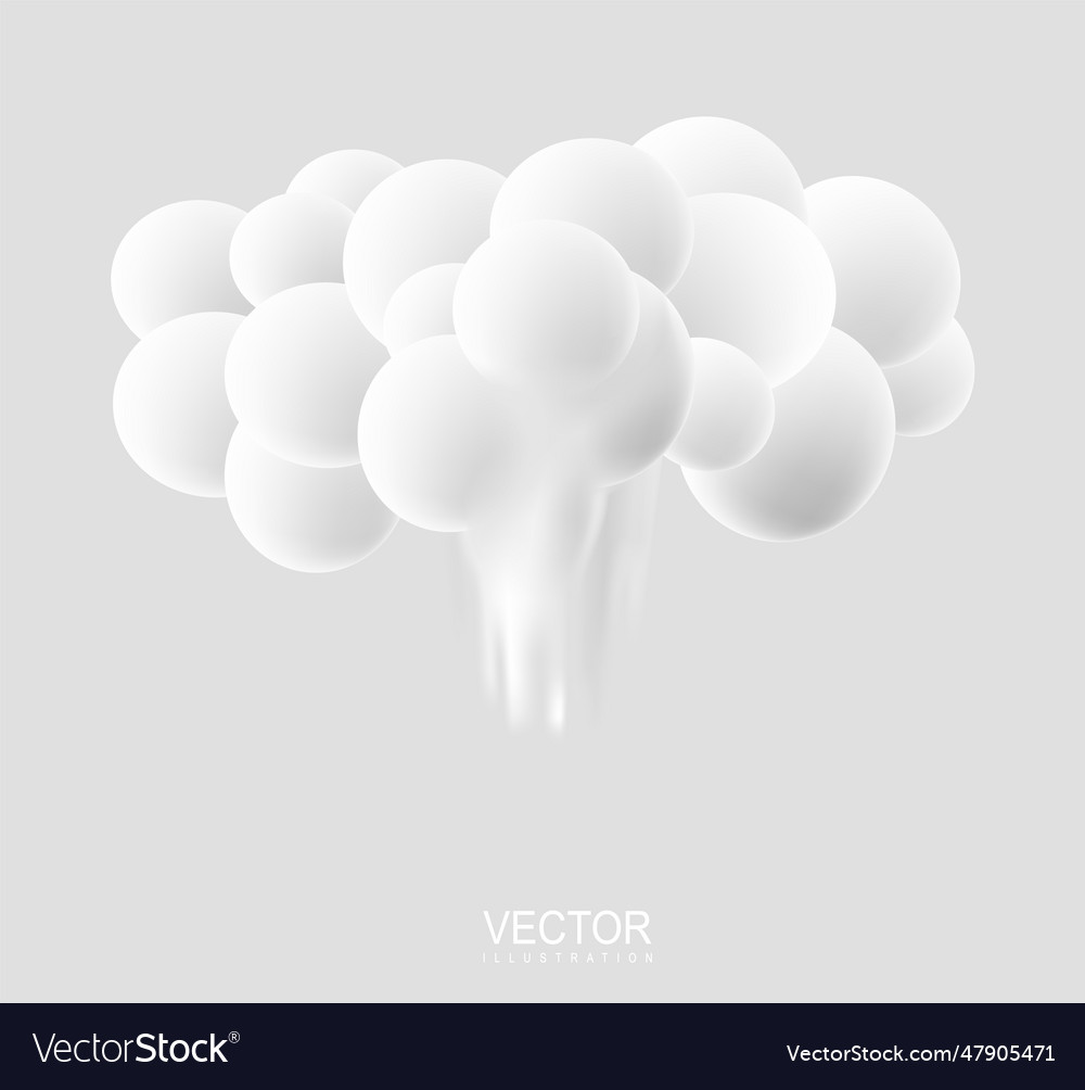 3d icon of nuclear explosion bomb explosion with Vector Image