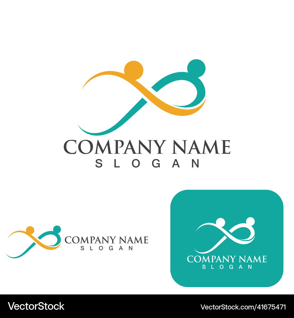 Adoption family care logo Royalty Free Vector Image