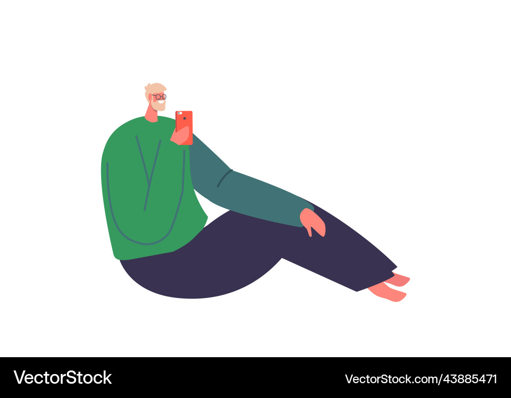 Concept of gadget addiction insomnia internet Vector Image