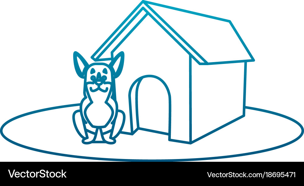 Dog house cartoon Royalty Free Vector Image - VectorStock