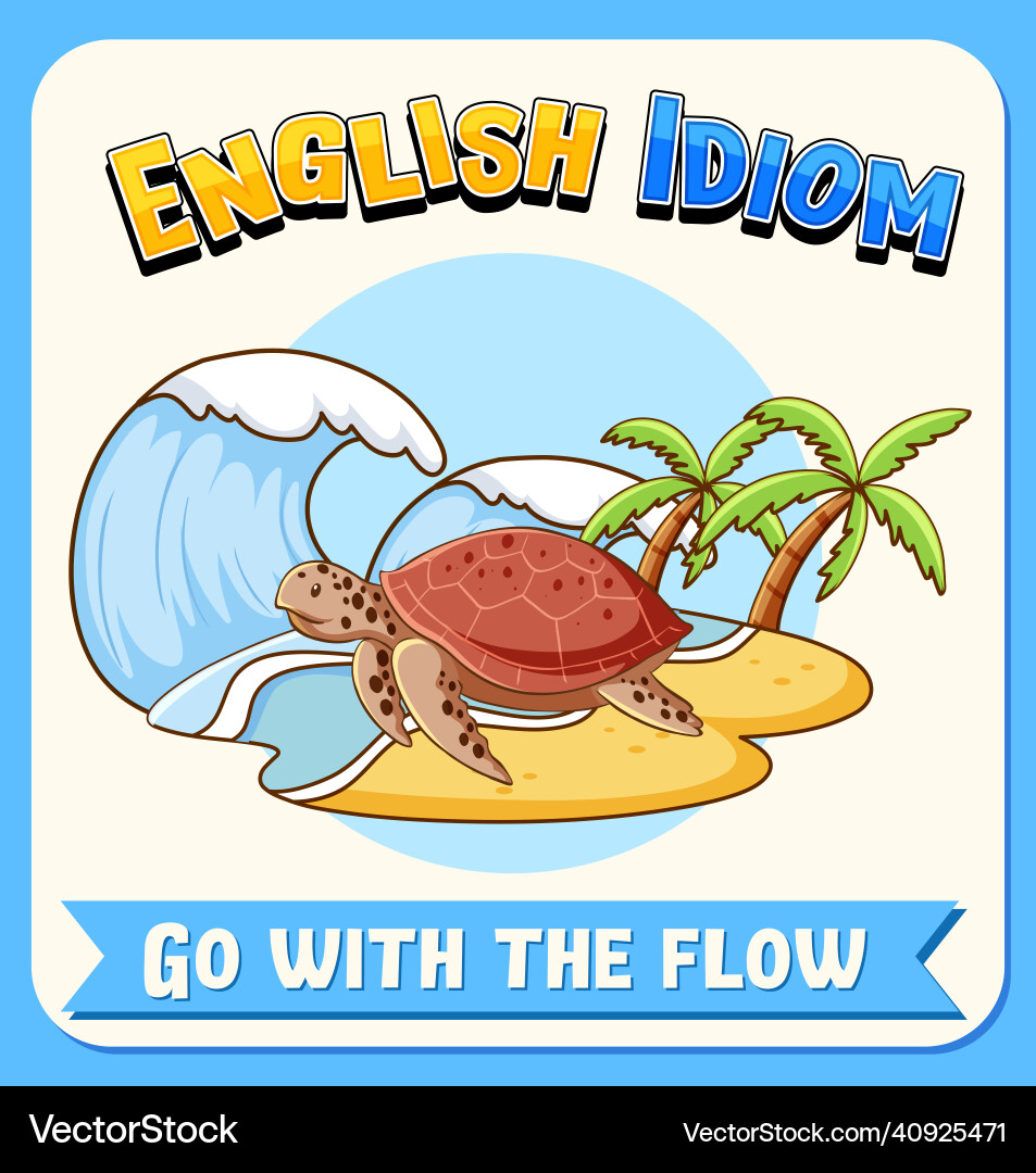 English idiom with picture description for go Vector Image