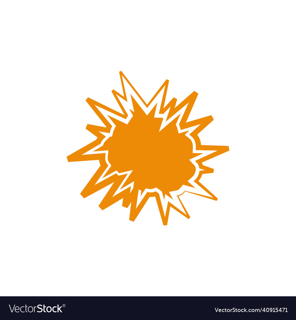 Explosion icon design template isolated Royalty Free Vector