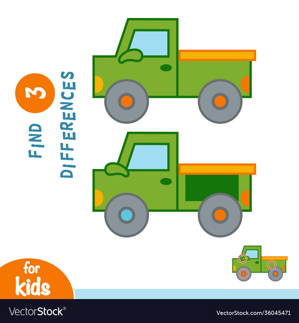 Find differences pickup Royalty Free Vector Image