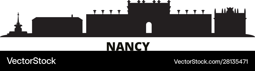 France nancy city skyline isolated Royalty Free Vector Image