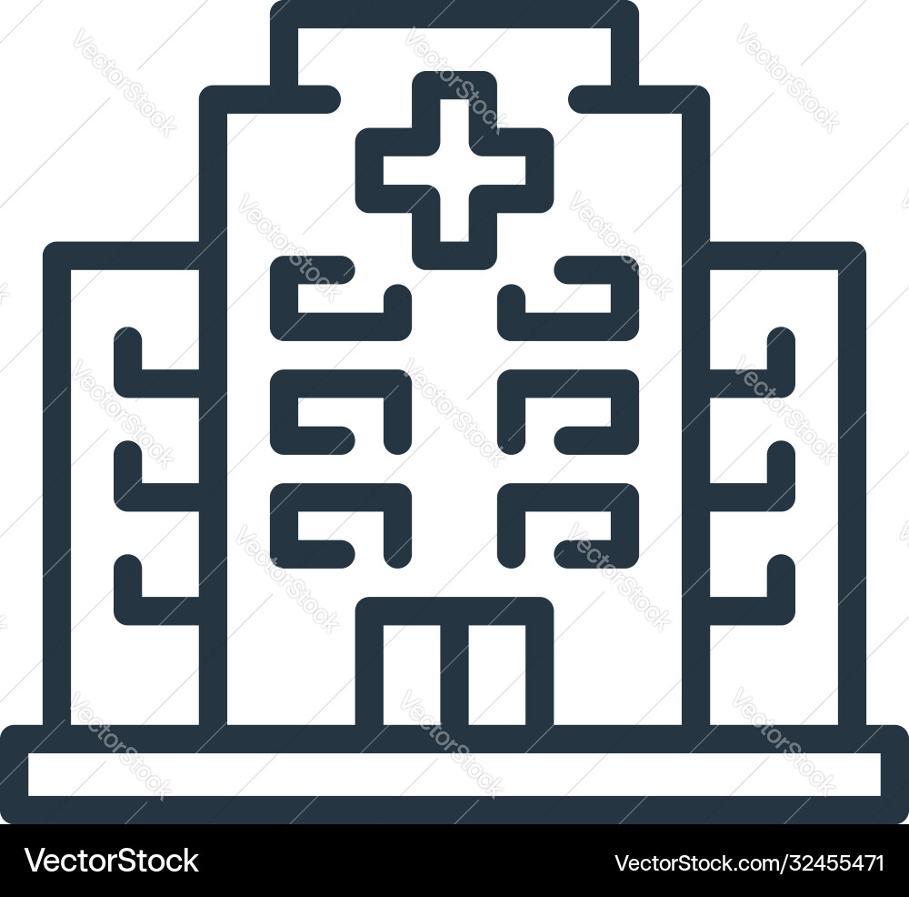 Hospital icon isolated on white background Vector Image